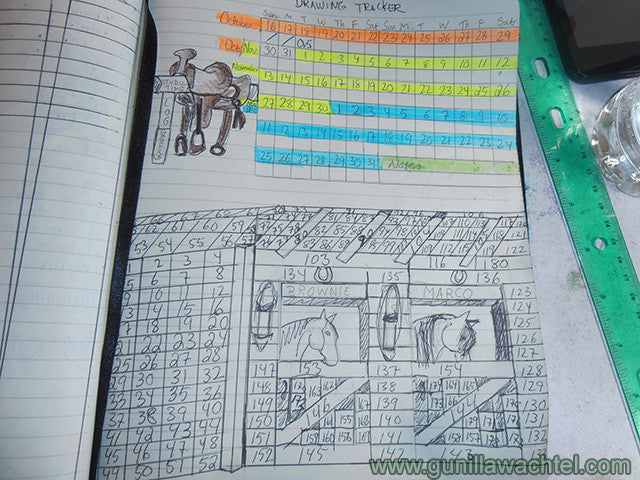 Tracking Drawing Progress – Gunilla Wachtel